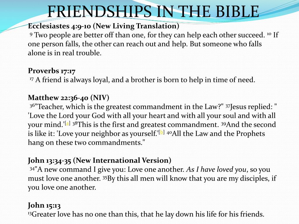 PPT - FRIENDSHIPS IN THE BIBLE PowerPoint Presentation, free download ...