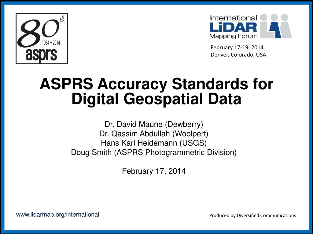 PPT - ASPRS Accuracy Standards for Digital Geospatial Data PowerPoint ...