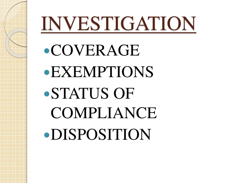 PPT - INVESTIGATION PowerPoint Presentation, free download - ID:6778854