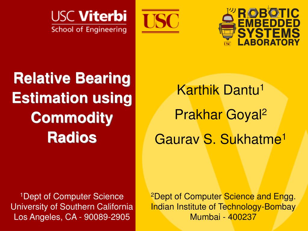 PPT - Relative Bearing Estimation Using Commodity Radios PowerPoint ...