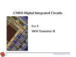 PPT - CMOS Digital Integrated Circuits PowerPoint Presentation, free ...