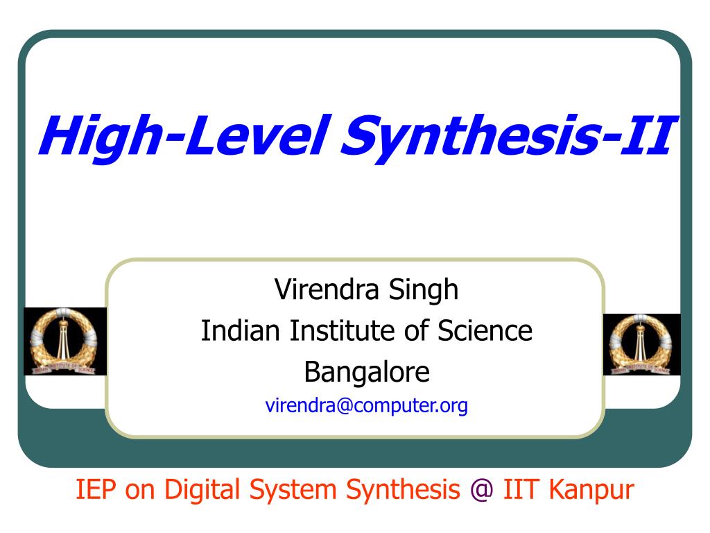 PPT - High-Level Synthesis-II PowerPoint Presentation, free download ...