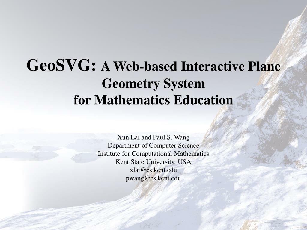 PPT - Web-Based Interactive Plane Geometry System for Mathematics ...