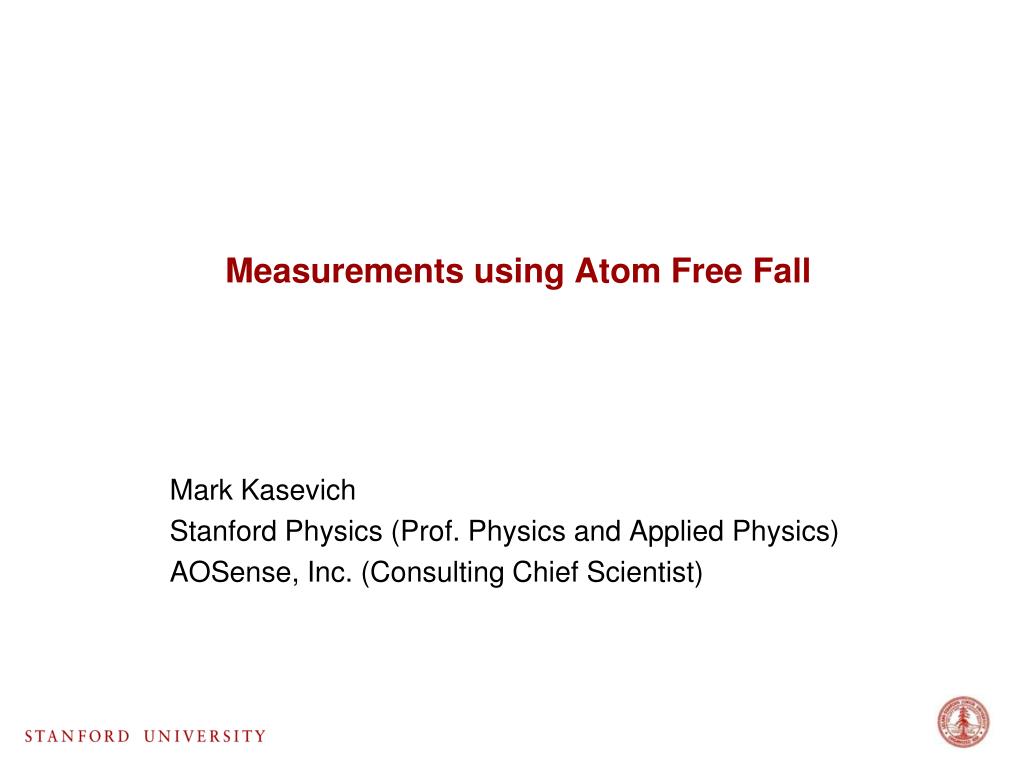 PPT - Measurements using Atom Free Fall PowerPoint Presentation, free ...