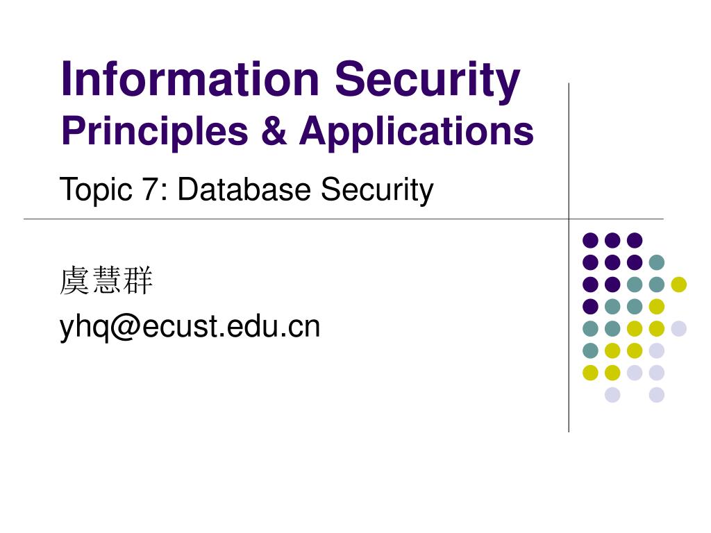 PPT - Information Security Principles & Applications PowerPoint ...