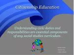 PPT - Citizenship Education PowerPoint Presentation, free download - ID ...