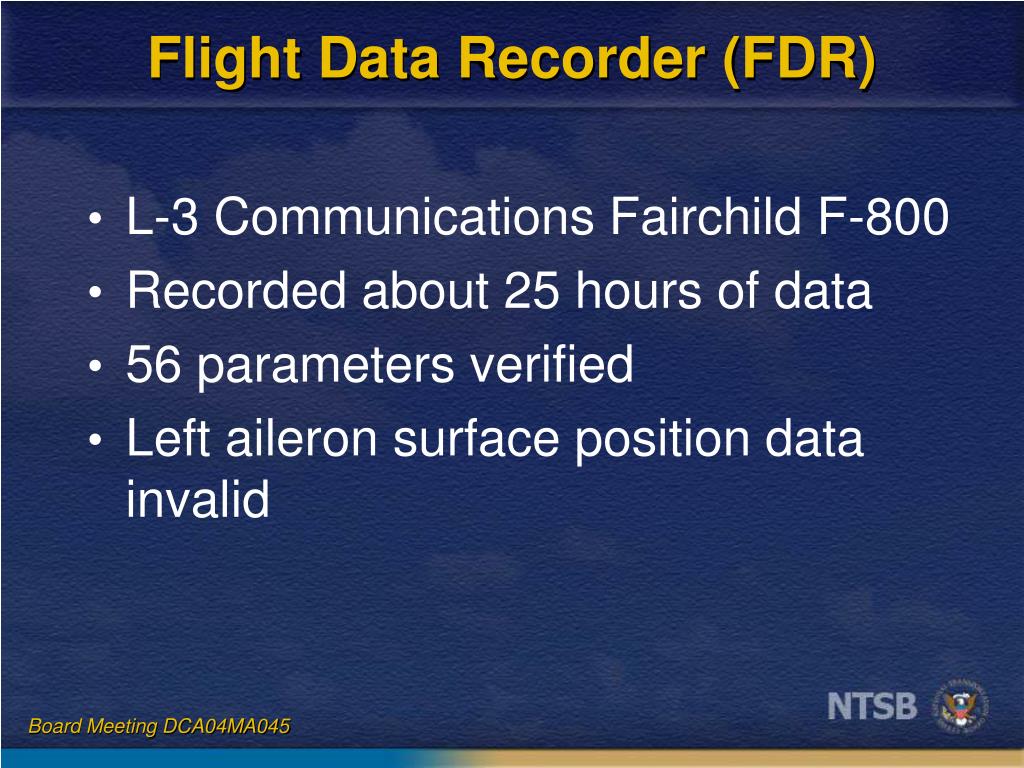 PPT - Flight Data Recorder (FDR) PowerPoint Presentation, free download ...