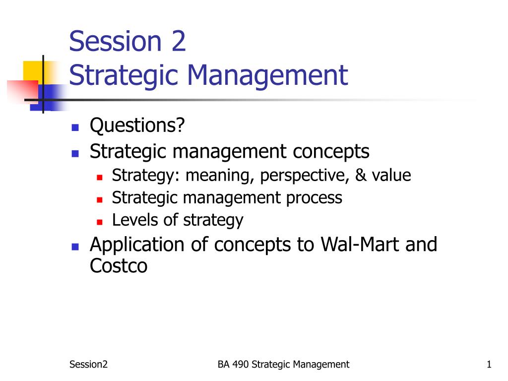 PPT - Session 2 Strategic Management PowerPoint Presentation, free ...