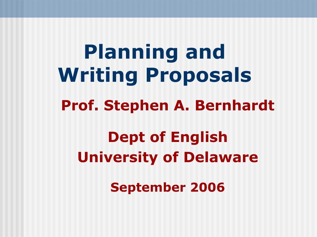 PPT - Effective Proposal Writing: Planning for Success PowerPoint ...