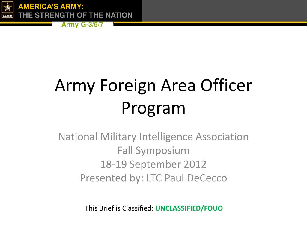 PPT - Army Foreign Area Officer Program PowerPoint Presentation, free ...