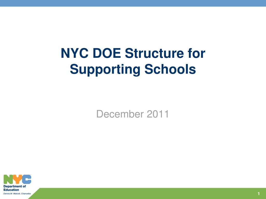 PPT - NYC DOE Structure for Supporting Schools PowerPoint Presentation ...