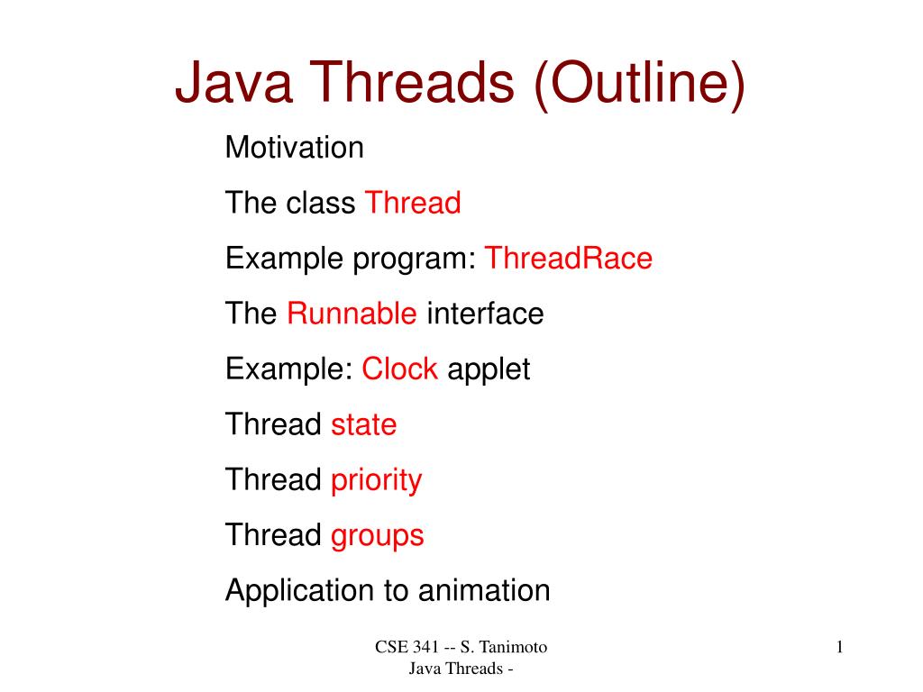 PPT - Java Threads (Outline) PowerPoint Presentation, free download ...