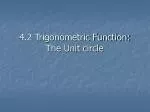 PPT - Trigonometric ratios and the unit circle PowerPoint Presentation ...