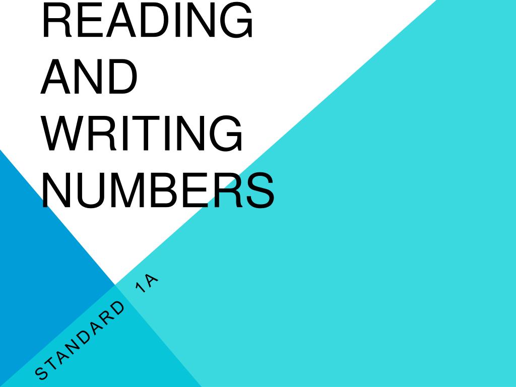 PPT - Reading and Writing Numbers PowerPoint Presentation, free ...