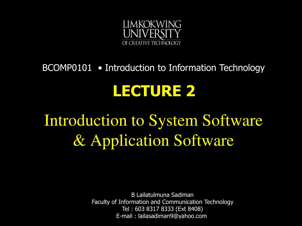 PPT - Introduction to System Software & Application Software PowerPoint Presentation - ID:6800426
