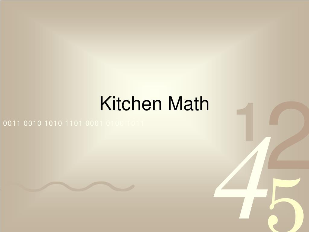 PPT - Kitchen Math PowerPoint Presentation, free download - ID:6800610