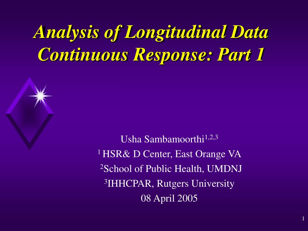 PPT - Analysis of Longitudinal Data Continuous Response: Part 1 ...