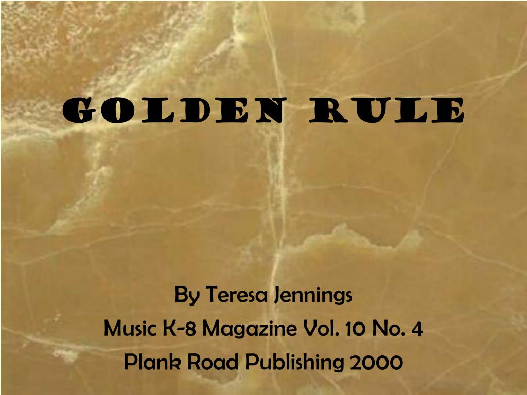 PPT - Golden Rule PowerPoint Presentation, free download - ID:6806298