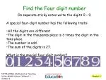 PPT - Find the digit Look next door Five or higher add one more four or ...