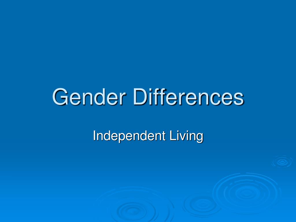 PPT - Gender Differences PowerPoint Presentation, free download - ID ...