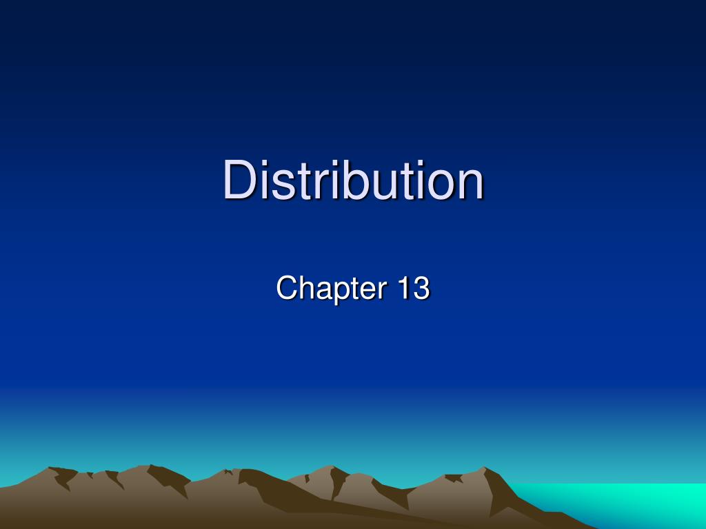 PPT - Distribution PowerPoint Presentation, free download - ID:6808267