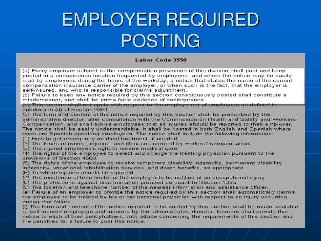 PPT - EMPLOYER REQUIRED POSTING PowerPoint Presentation, free download ...