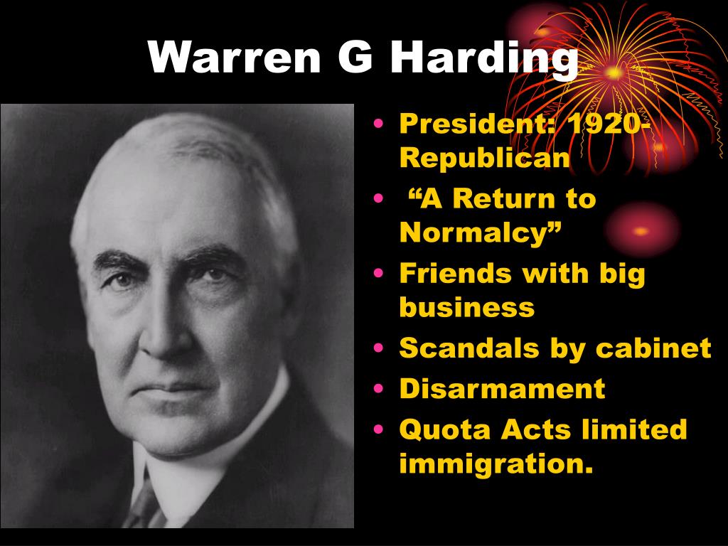 PPT - Warren G Harding PowerPoint Presentation, free download - ID:6810232