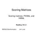 PPT - Scoring Matrices for Sequence Alignment PowerPoint Presentation ...