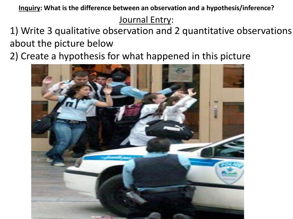 PPT - Inquiry : What is the difference between an observation and a ...