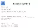 PPT - Rational Numbers PowerPoint Presentation, free download - ID:6843576
