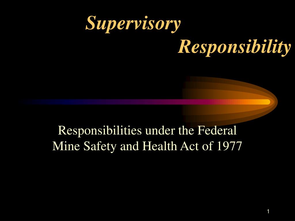 PPT - Supervisory Responsibility PowerPoint Presentation, free download ...