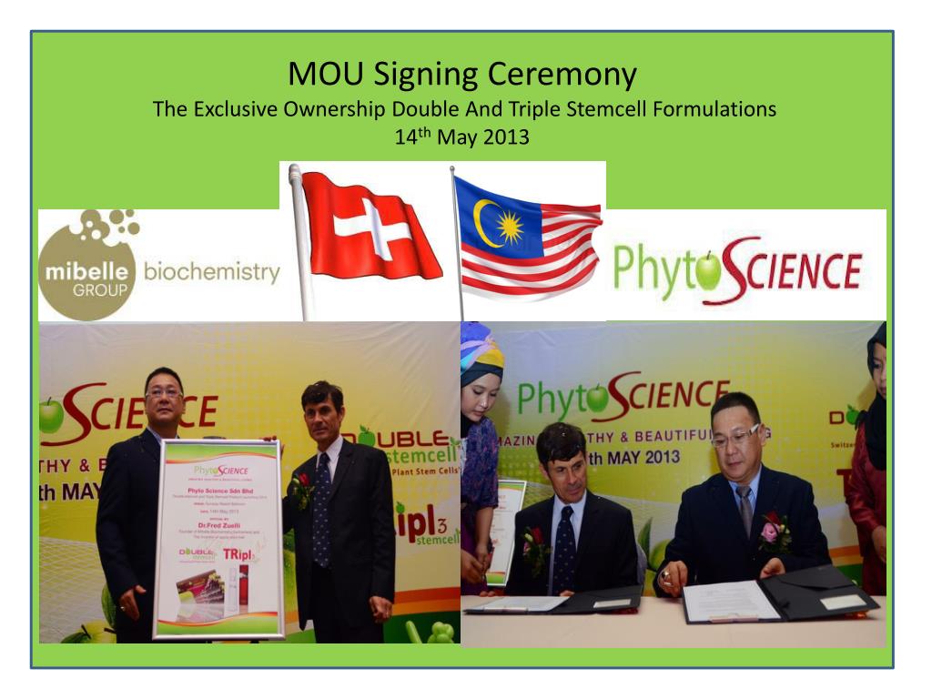 PPT - MOU Signing Ceremony The Exclusive Ownership Double And Triple ...