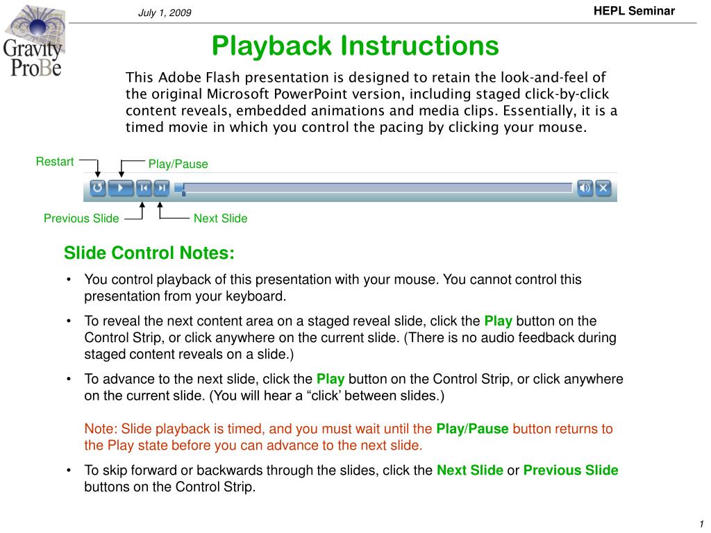 PPT - Playback Instructions PowerPoint Presentation, free download - ID ...