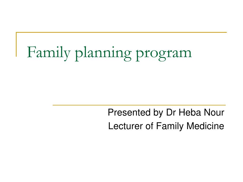 PPT - Family planning program PowerPoint Presentation, free download ...