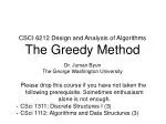 PPT - The Greedy Method PowerPoint Presentation, free download - ID:9453704