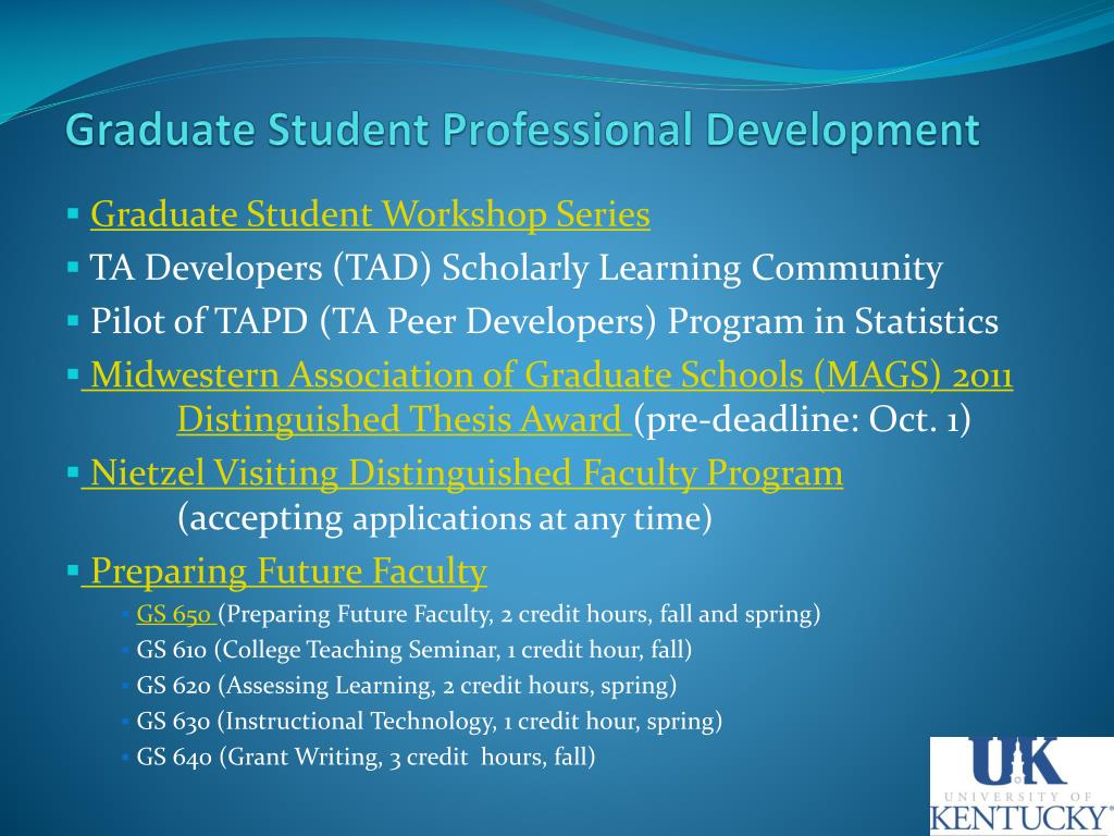 PPT - Graduate Student Professional Development PowerPoint Presentation ...