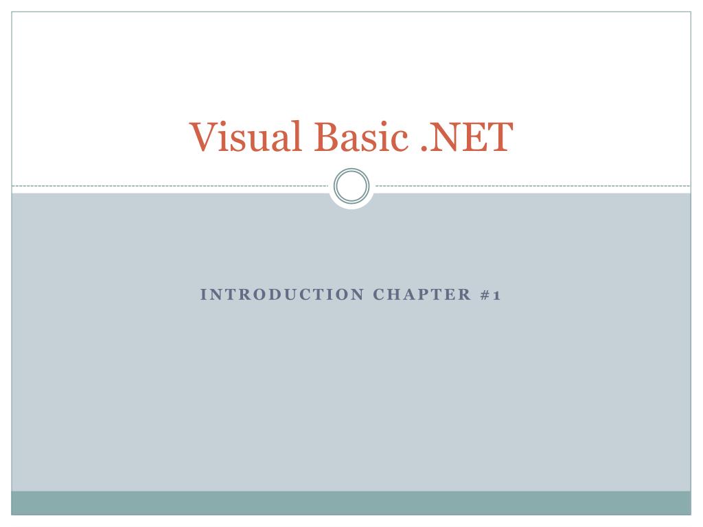 PPT - Visual Basic .NET PowerPoint Presentation, free download - ID:6825573