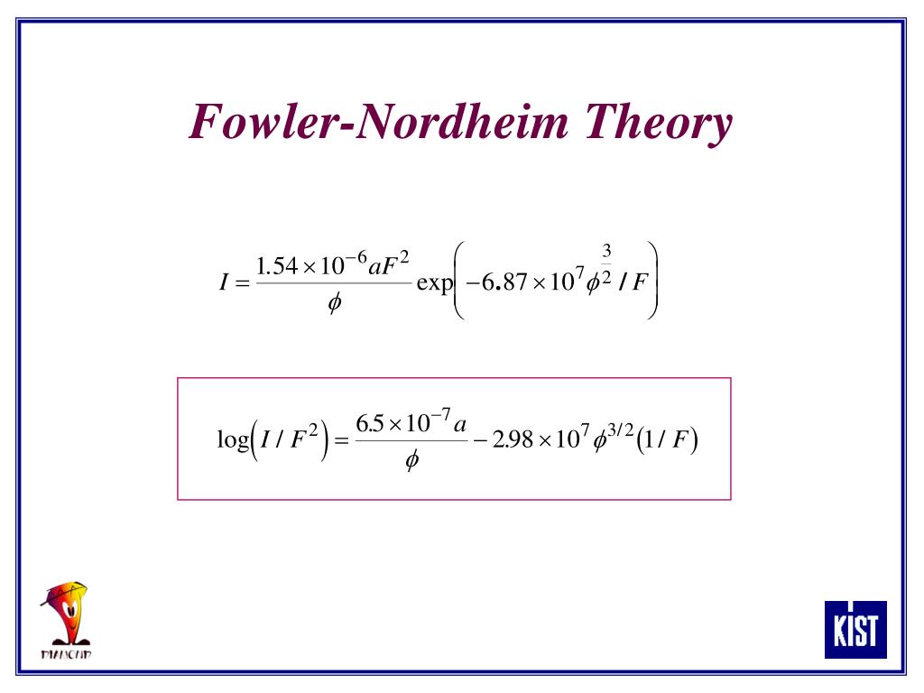 PPT - Fowler-Nordheim Theory PowerPoint Presentation, free download ...