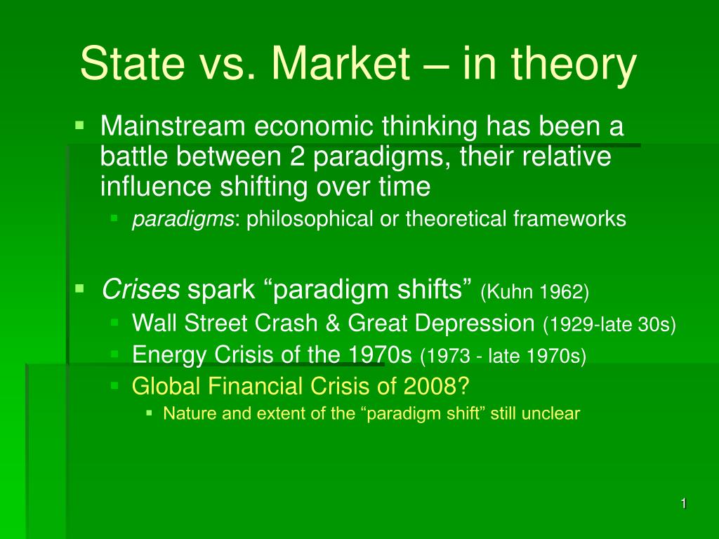 PPT - State vs. Market – in theory PowerPoint Presentation, free ...