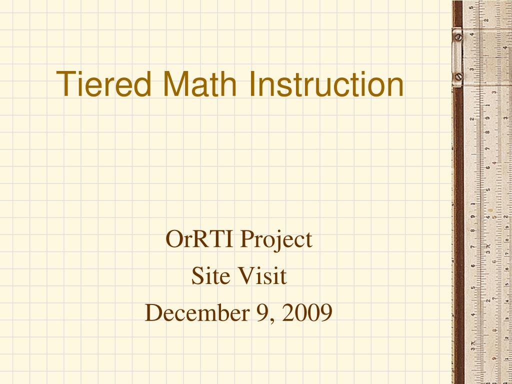 PPT - Tiered Math Instruction PowerPoint Presentation, free download ...