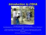 PPT - Introduction to OSHA PowerPoint Presentation, free download - ID ...