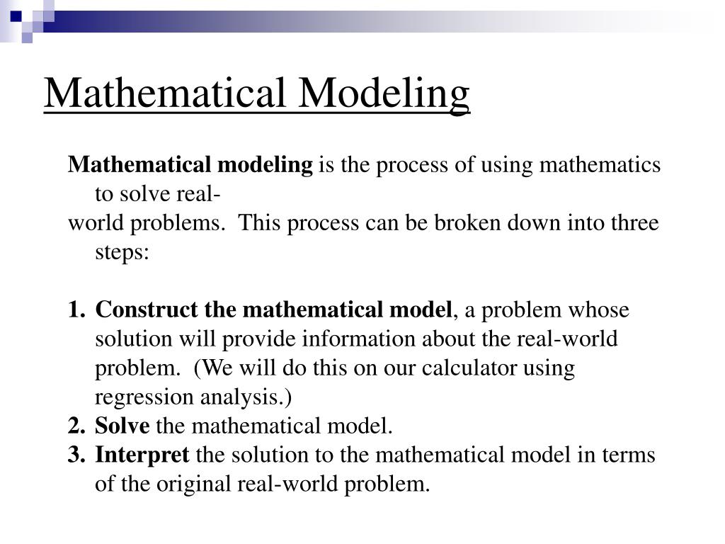PPT - Mathematical Modeling PowerPoint Presentation, free download - ID ...