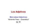 PPT - Los Adjetivos PowerPoint Presentation, free download - ID:7059013