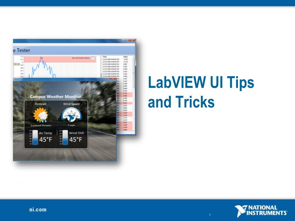 PPT - LabVIEW UI Tips and Tricks PowerPoint Presentation, free download ...