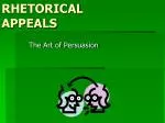 PPT - Rhetorical Appeals and Devices PowerPoint Presentation, free ...