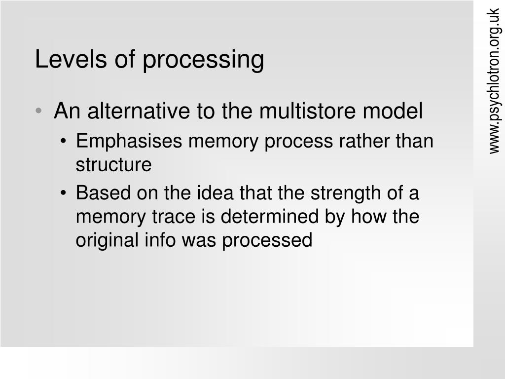 PPT - Levels of processing PowerPoint Presentation, free download - ID ...