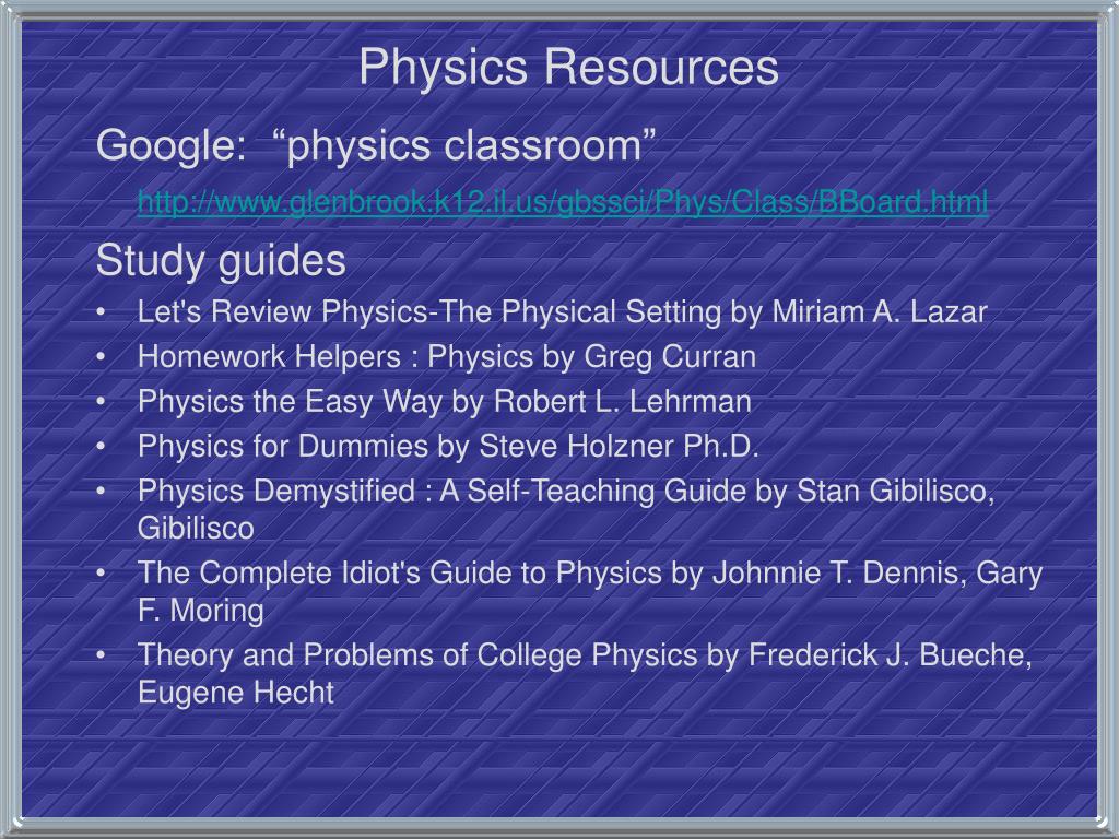 PPT - Physics Resources PowerPoint Presentation, free download - ID:6831826