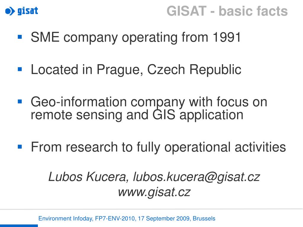PPT - GISAT - basic facts PowerPoint Presentation, free download - ID ...