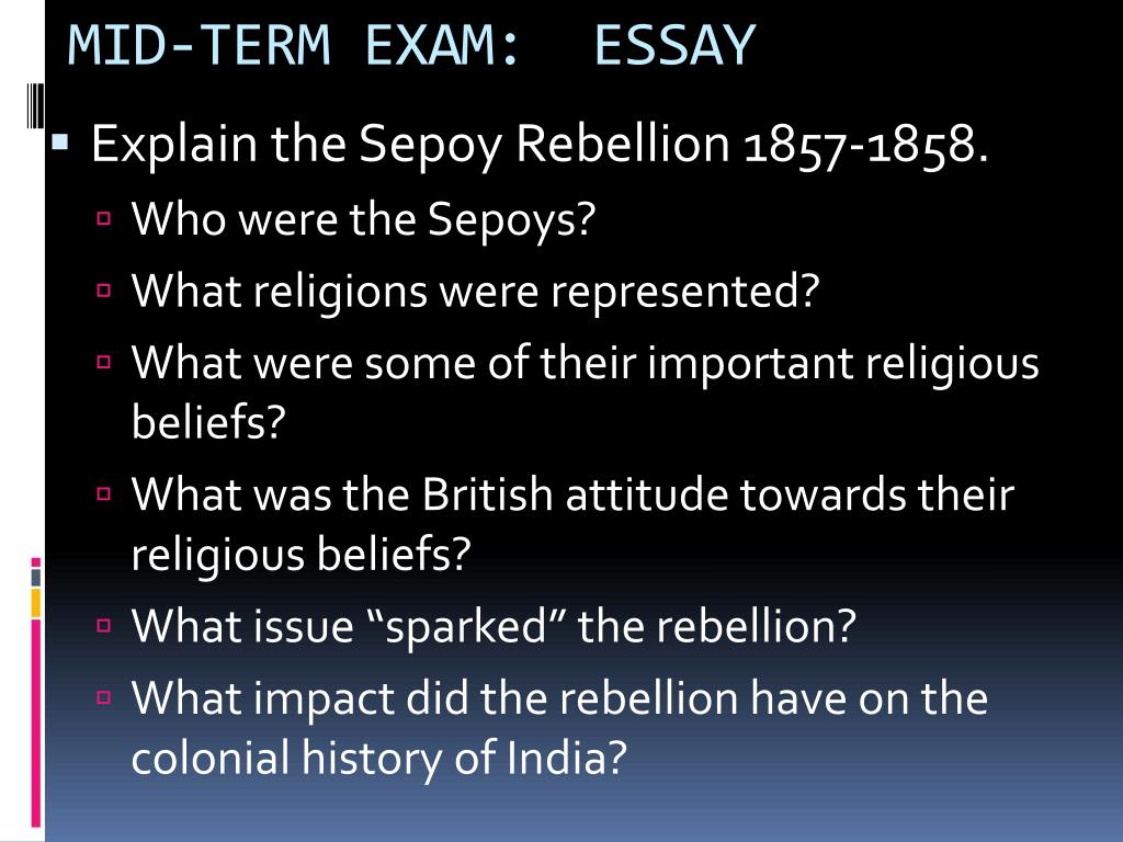 PPT - MID-TERM EXAM: ESSAY PowerPoint Presentation, free download - ID ...