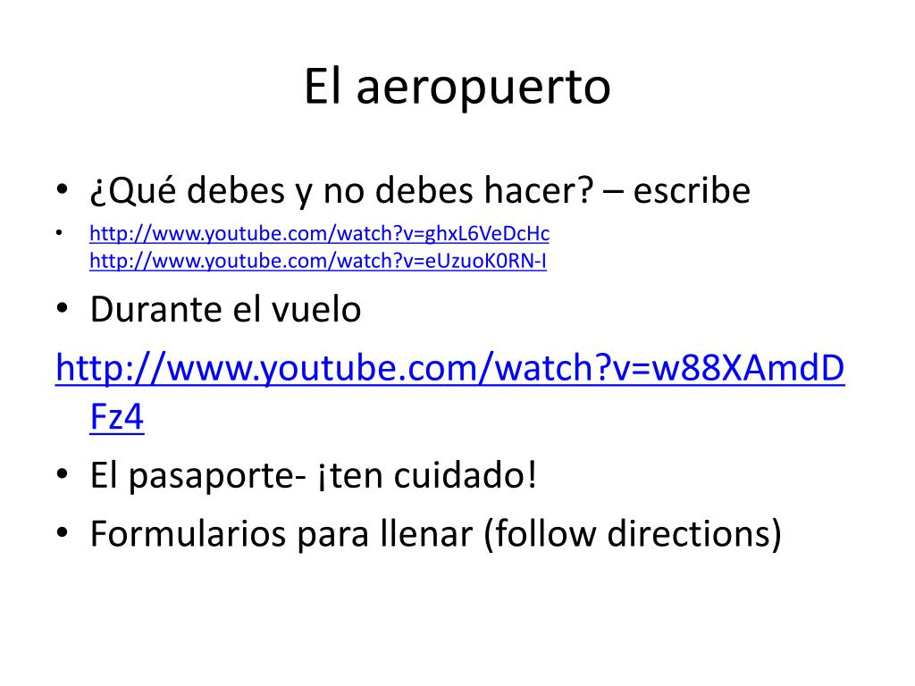 PPT - El aeropuerto PowerPoint Presentation, free download - ID:6834878